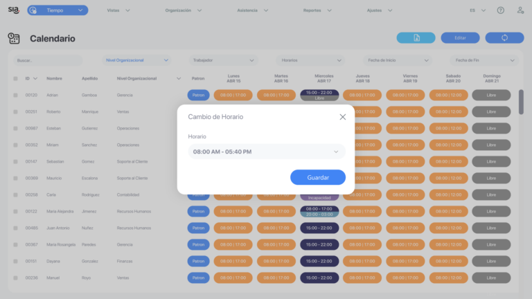 SIA Pro | Software para el control y cálculo de horas trabajadas